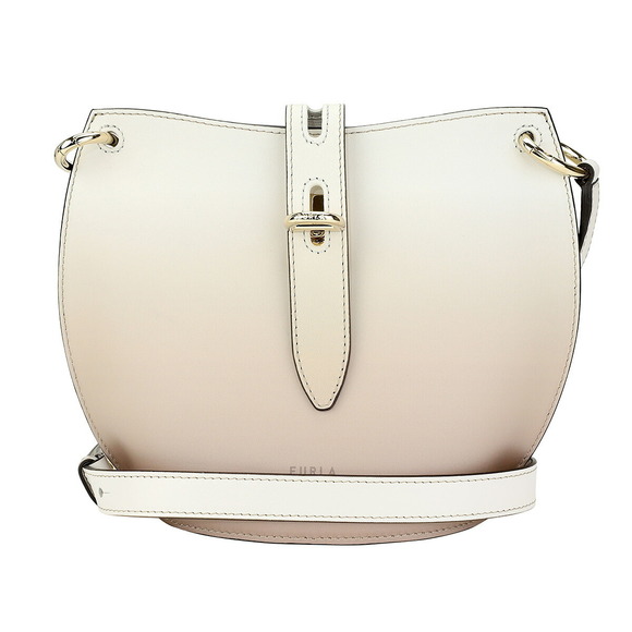 Furla | Bags | Furla Unica Leather Shoulder Bag White Beige | Poshmark